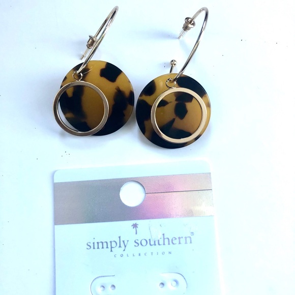Simply Southern | Jewelry | Simply Southern Tortoiseshell Gold Hoop ...